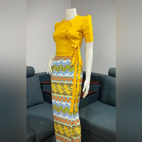 Chaw Botique | Dresses | Traditional Burmese Blouse And Skirt Limited ...
